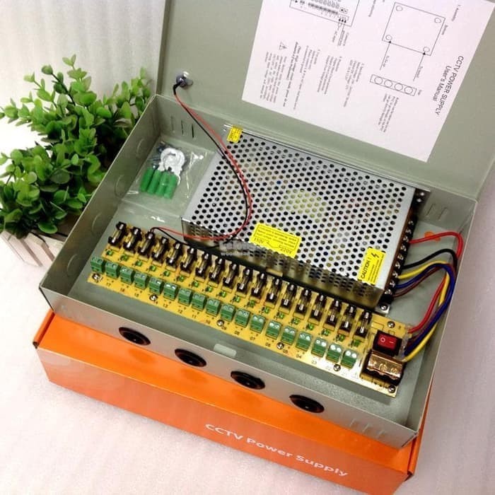 Jual PSU ( Power Supply Unit ) CCTV 12v 30A with Panel box + Fuse ...