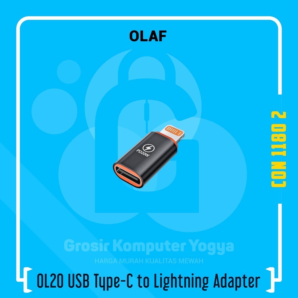 Jual OLAF OL20 USB Type-C to Lightning Fast Charge PD 20W OTG Adapter | Shopee Indonesia