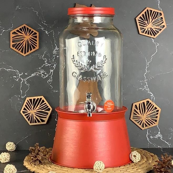 Jual SPENCER GLASS DISPENSER 6 LITER | TOPLES KACA DENGAN KRAN DAN ...