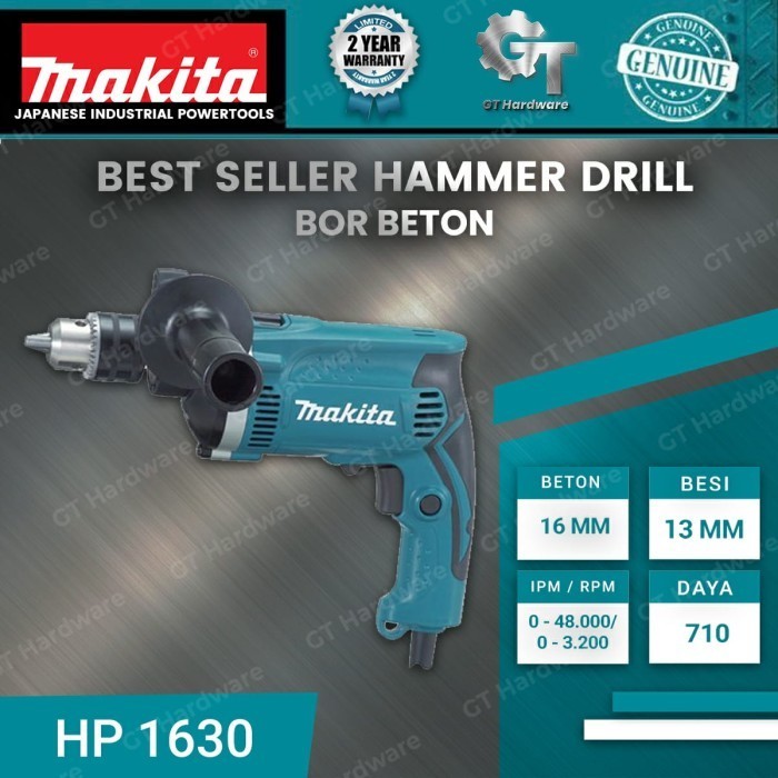 Jual Makita HP 1630 HP1630 Mesin Bor Beton / Bobok / Hammer Drill 16 mm | Shopee Indonesia