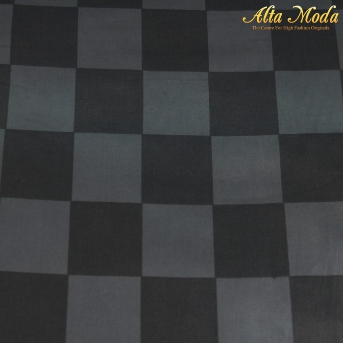 Jual Sahi Alta Moda Cotton Shirting Motif Kotak-Kotak Hitam Abu (1M ...