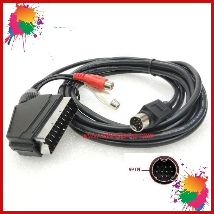 Jual (TOP) KABEL TV CRT SCART TO S-VIDEO RGB 9 PIN 2 RCA AUDIO SEGA ...