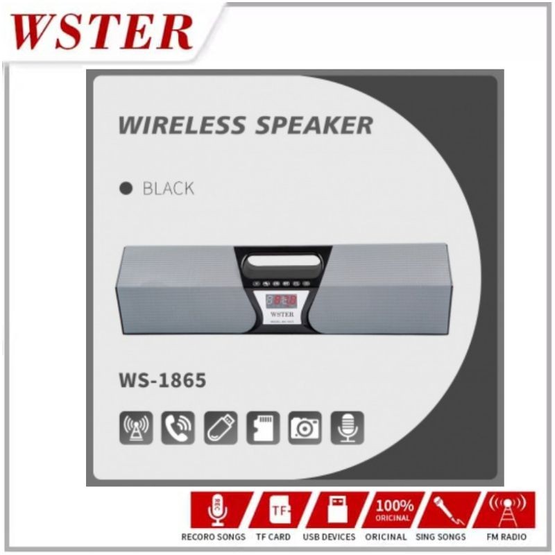 Jual WSTER Original Speaker Karaoke microphone Bluetooth wireless WS-1865 | Shopee Indonesia