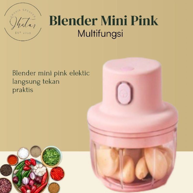 Jual mini blender elektrik choper blender mini pink | Shopee Indonesia
