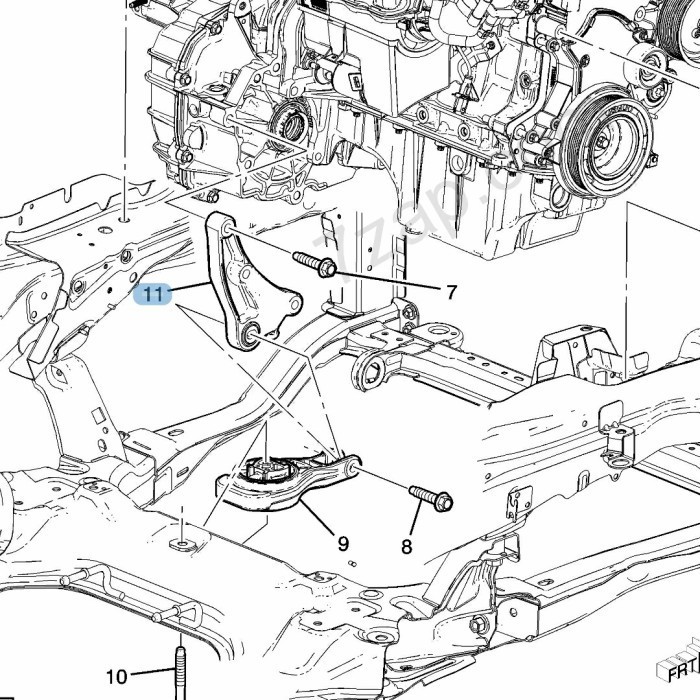 Jual Bracket Engine Mounting Belakang Aveo Sonic Spin GM 96852643 ...