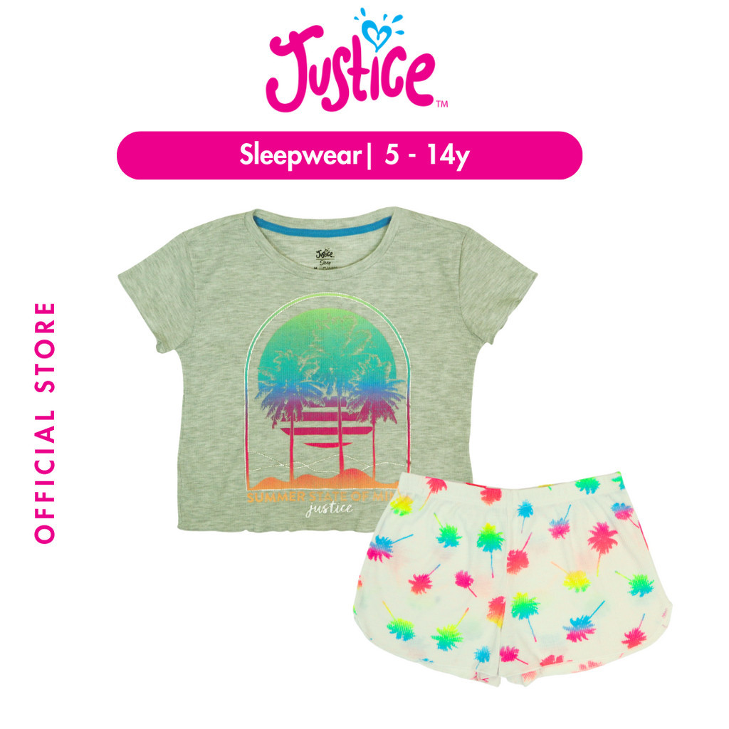 Jual Justice Girls Sleep Set-Baju Tidur Anak Perempuan(Abu Abu ...