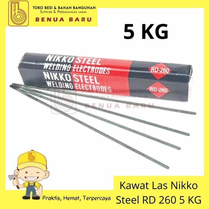 Jual KAWAT LAS LISTRIK 5 KG / KAWAT LAS NIKKO STEEL RD 260 5 KG / WELDING | Shopee Indonesia