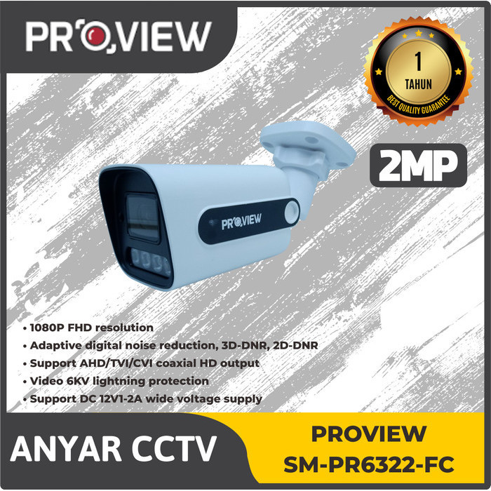 Jual Proview SM-PR6322-FC Camera CCTV Colorvu Outdoor Full HD 2MP ...