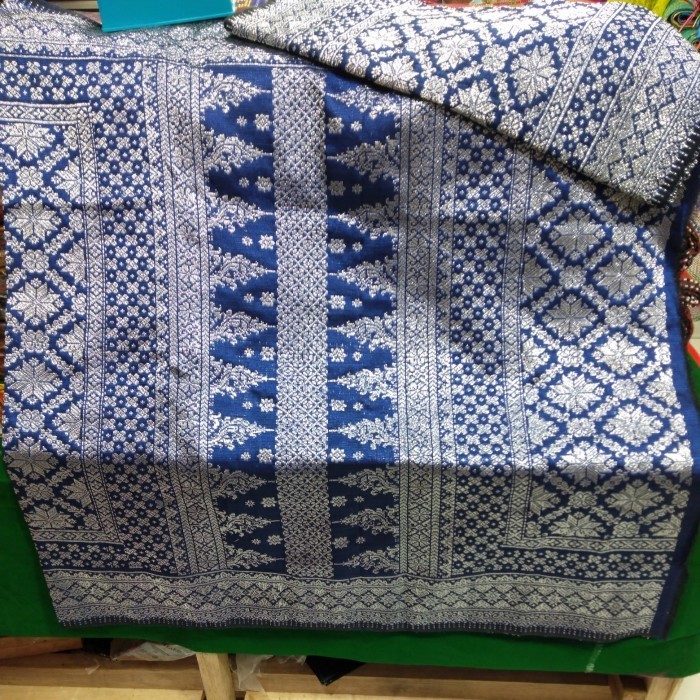Jual songket Palembang lepus biru silver | Shopee Indonesia