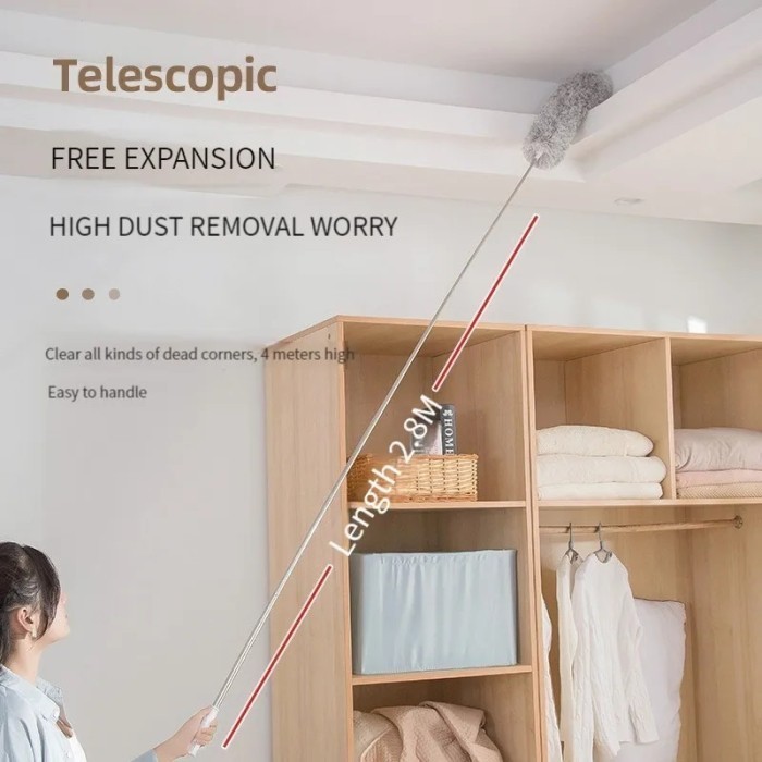 Jual Tersedia Echome 280Cm Duster Brush Long Cleaning Fiber Dust Remove | Shopee Indonesia