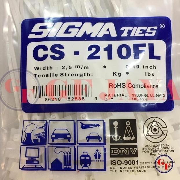 Jual Label Ties / Label Tie Sigma Cs 210Fl / Cs210 Fl Putih Marker ...