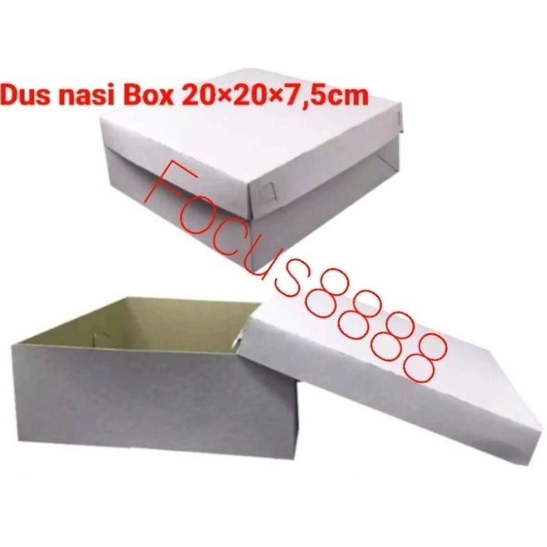 Jual "Potongan Harga" Dus 20x20 isi 50pcs 400gr / Dus nasi box 20x20 ...