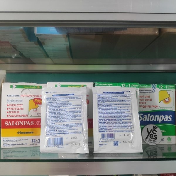Jual Salonpas Koyo 12 x 1 Lembar Merah Hot Hijau Pereda Nyeri punggung ...