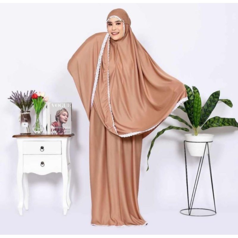 Jual Mukenah Jumbo Renda Polod Dewasa Renda Jumbo Free Tas | Shopee ...