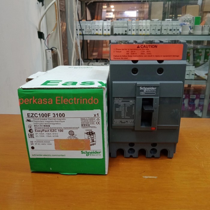 Jual MCCB SCHNEIDER EZC100F 3P 100A 18KA | Shopee Indonesia
