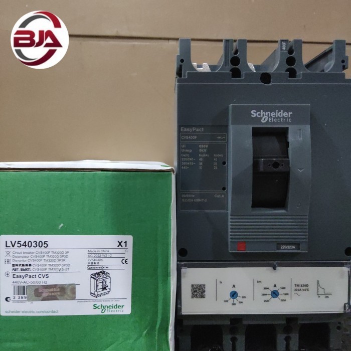 Jual MCCB BREAKER SCHNEIDER CVS400F 3P 320A LV540305 50KA 3PHASE 3POLE ...