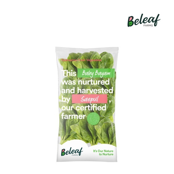 Jual Beleaf Farms Baby Bayam Hidroponik 200 gram | Shopee Indonesia