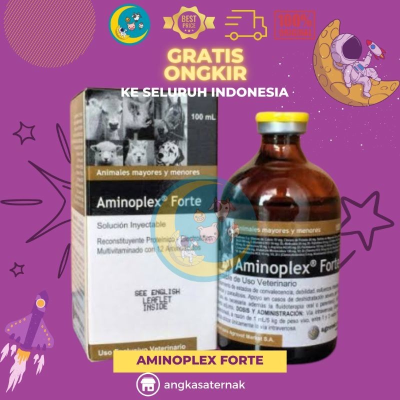 Jual Aminoplex Forte 100 ml - Multivitamin Asam Amino Lengkap Untuk Ternak | Shopee Indonesia