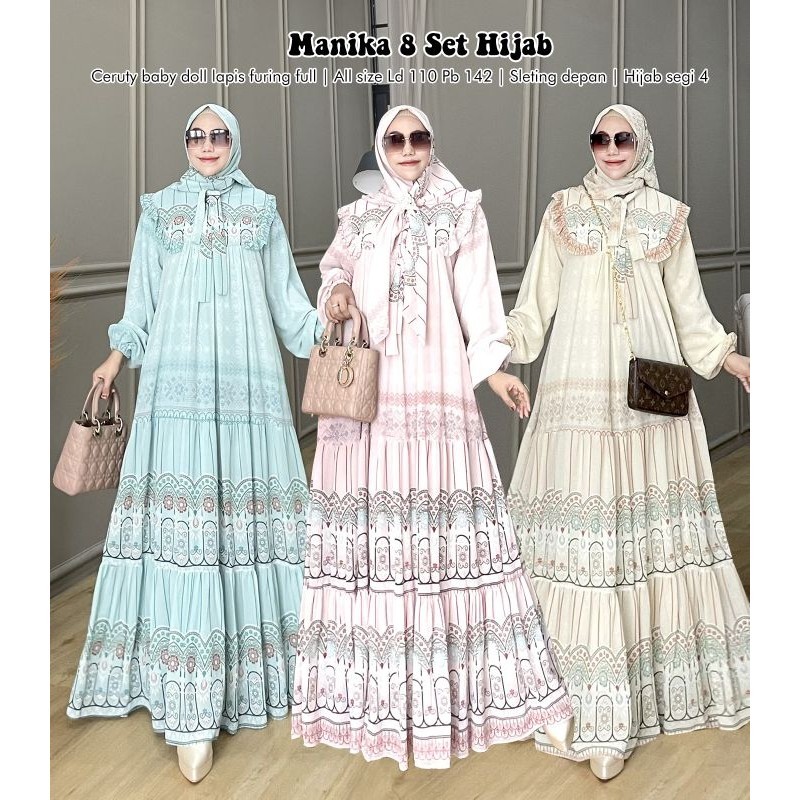 Jual GAMIS CERUTY BABYDOLL MANIKA 8 SET HIJAB (TA) | Shopee Indonesia