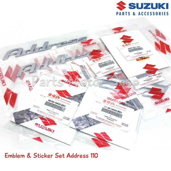 Jual Emblem Set Original Suzuki Address 110 Predator | Shopee Indonesia
