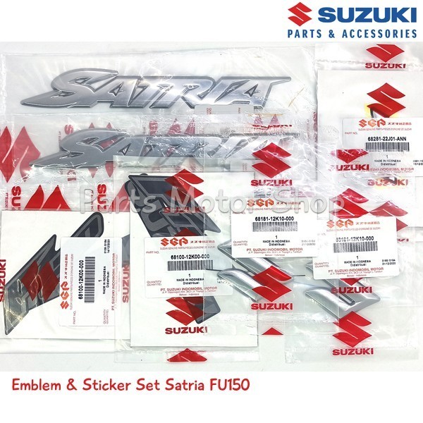 Jual Emblem & Stiker Set Original Suzuki Satria FU150 Predator | Shopee ...