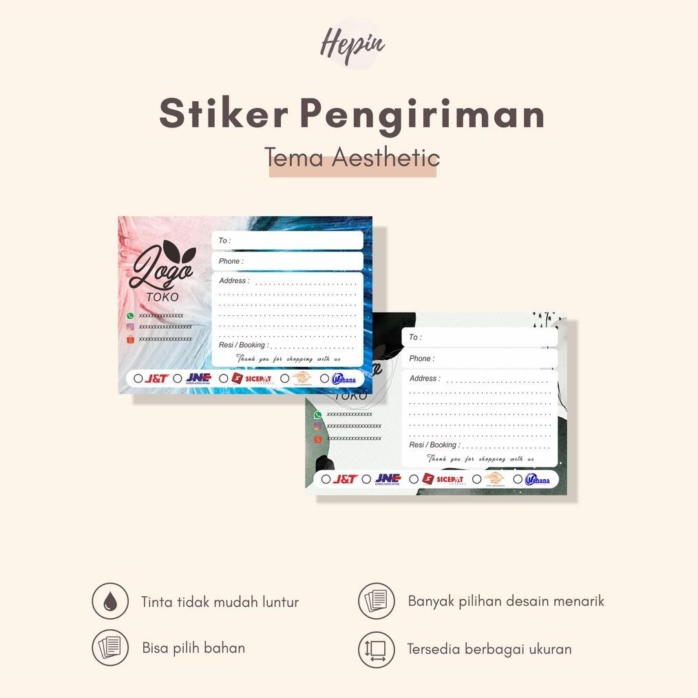 Jual cetak label stiker pengiriman tema AESTHETIC/label murah/ | Shopee ...
