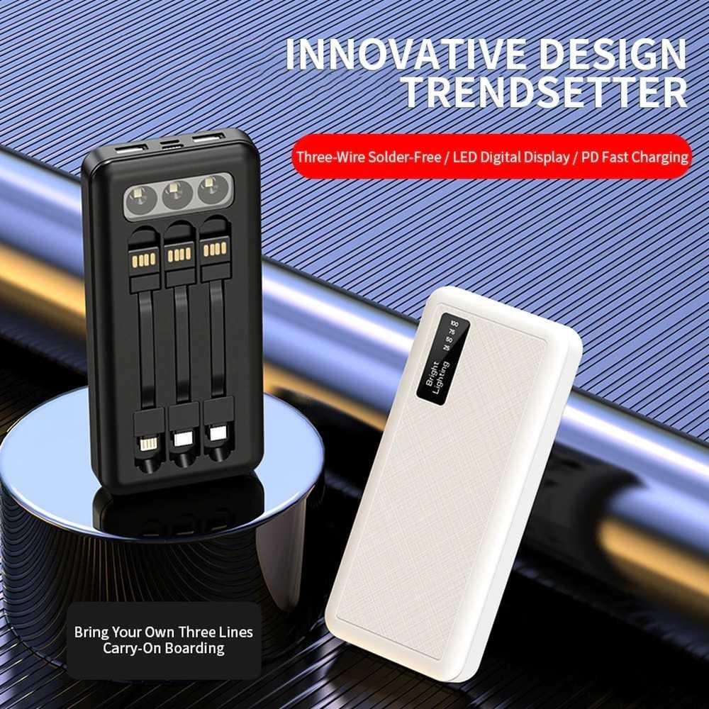 Jual Power Bank 2 Port Micro USB Lightning Type C 20000mAh | Shopee ...