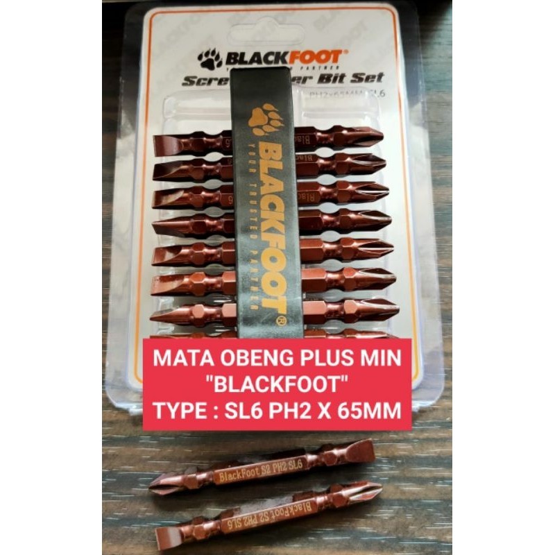 Jual MATA OBENG BIASA PLUS MINUS DAN PLUS PLUS BLACKFOOT PH2X65MM BAJA ...