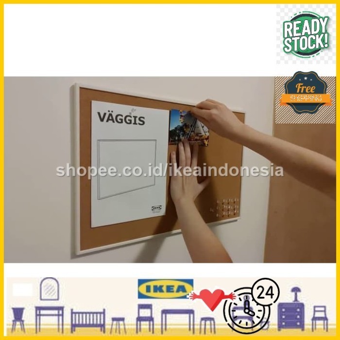 Jual Alat Tulis Papan Tusuk Memo Cork Board With Pins Jarum 52X33Cm ...