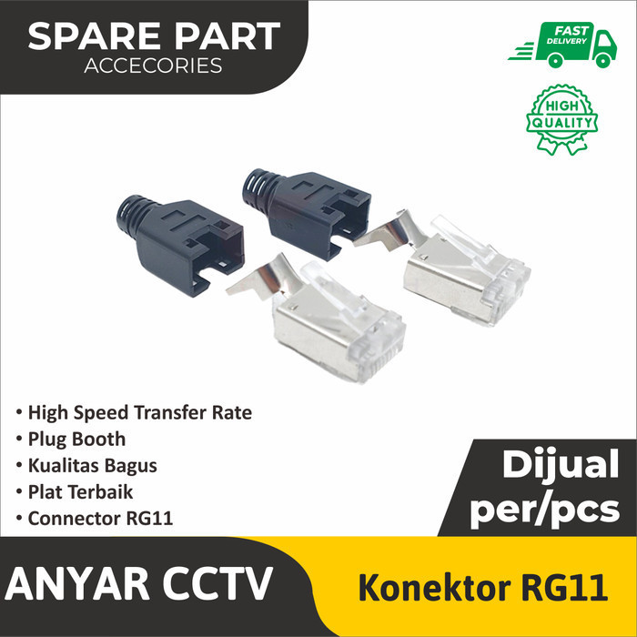 Jual Konektor RG11 + Plug Booth , Connector RG11 | Shopee Indonesia