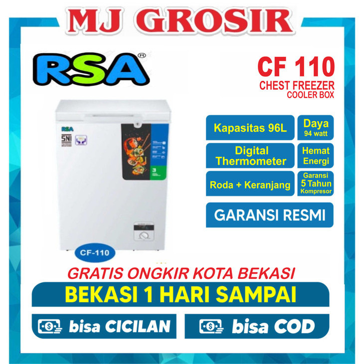 Jual Rsa Chest Freezer Cf 100 Box 100L Lemari Pembeku 100 Liter By Gea ...