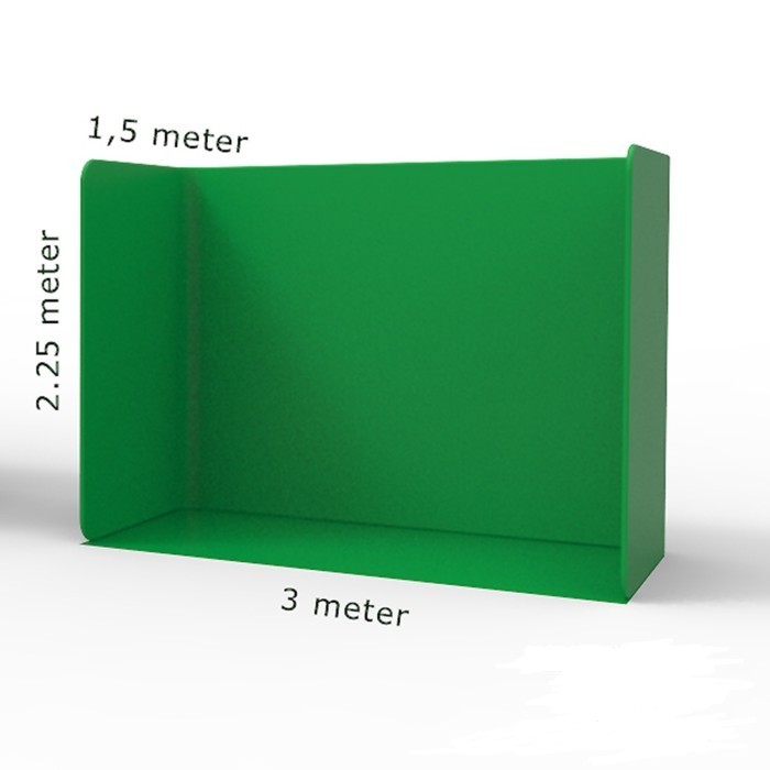 Jual U Shape 3M X 1.5M X 2.25M Chroma Key Green Pantone 354 C Backdrop ...