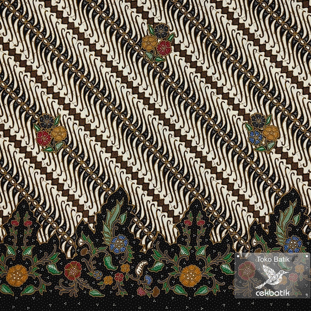 Jual Kain Batik - Motif SOGAN Gading Parang Pancing Jawa Modern Spesial ...