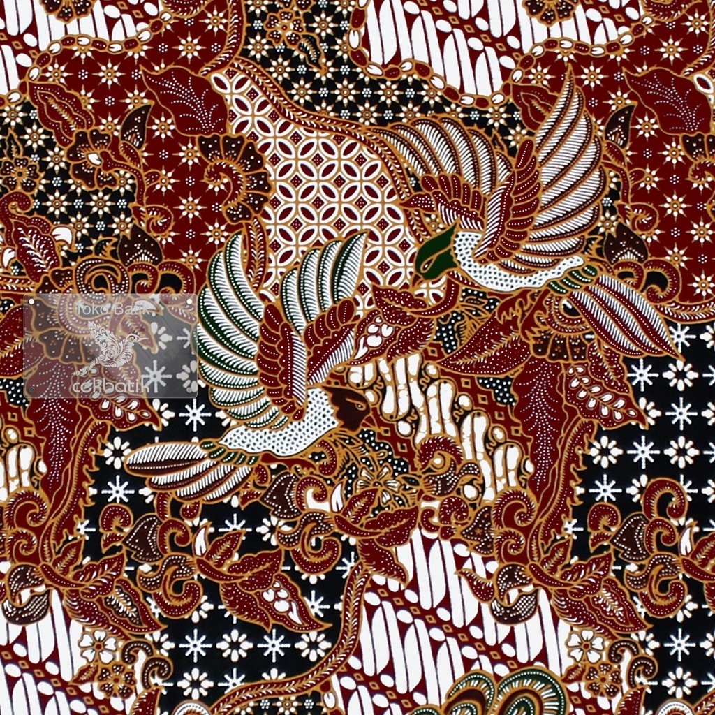Jual Kain Batik Motif Unik Sogan Burung Klasik V9 (Marun) | Shopee ...