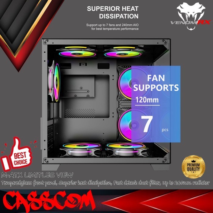 Jual Casing VenomRX Daemon Continental S5 - mATX Gaming Case -18f ...