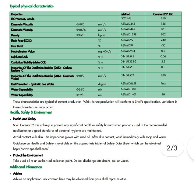 Jual Shell Corena S2 P 150 Oil Kompresor Udara -18f | Shopee Indonesia