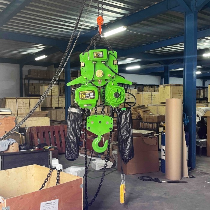 Jual KAWASAKI ELECTRIC CHAIN HOIST 3F/380V 10 T X 6 M + TROLLEY ...