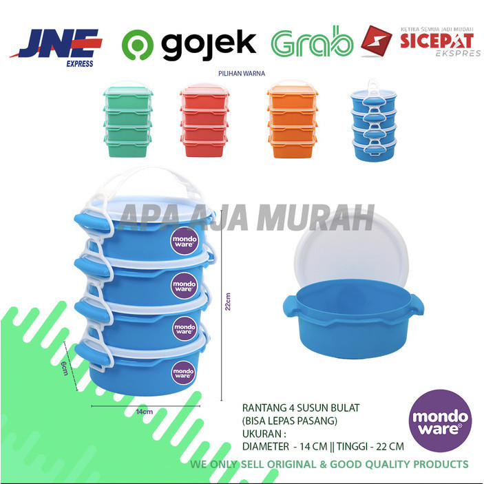 Jual Rantang Bukat 4 Susun Elegan Tempat Bekel Makanan / Rt15-4 ...