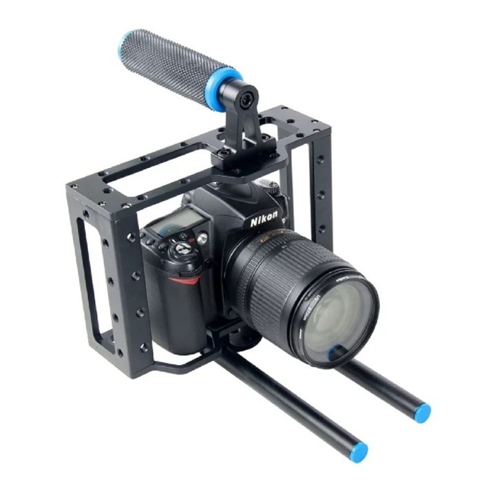 Jual C1 Kamera Camera Rig Stabilizer Cage Kit Black Aluminum | Shopee ...