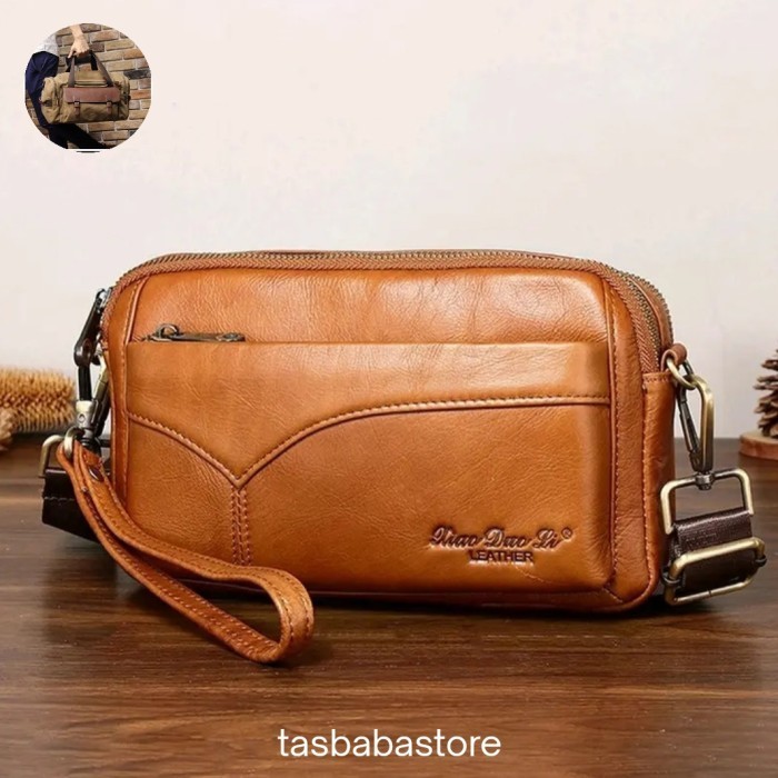 Jual Handbag Kulit Branded Tas Selempang Pria Clutch Pria | Shopee ...