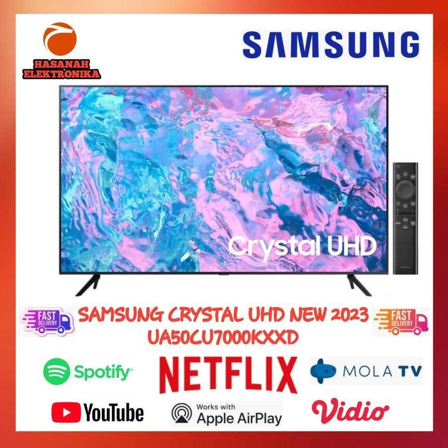 Jual SAMSUNG UA50CU7000 CRYSTAL UHD 4K SMART TV 50 INCH NEW 2023 | Shopee Indonesia