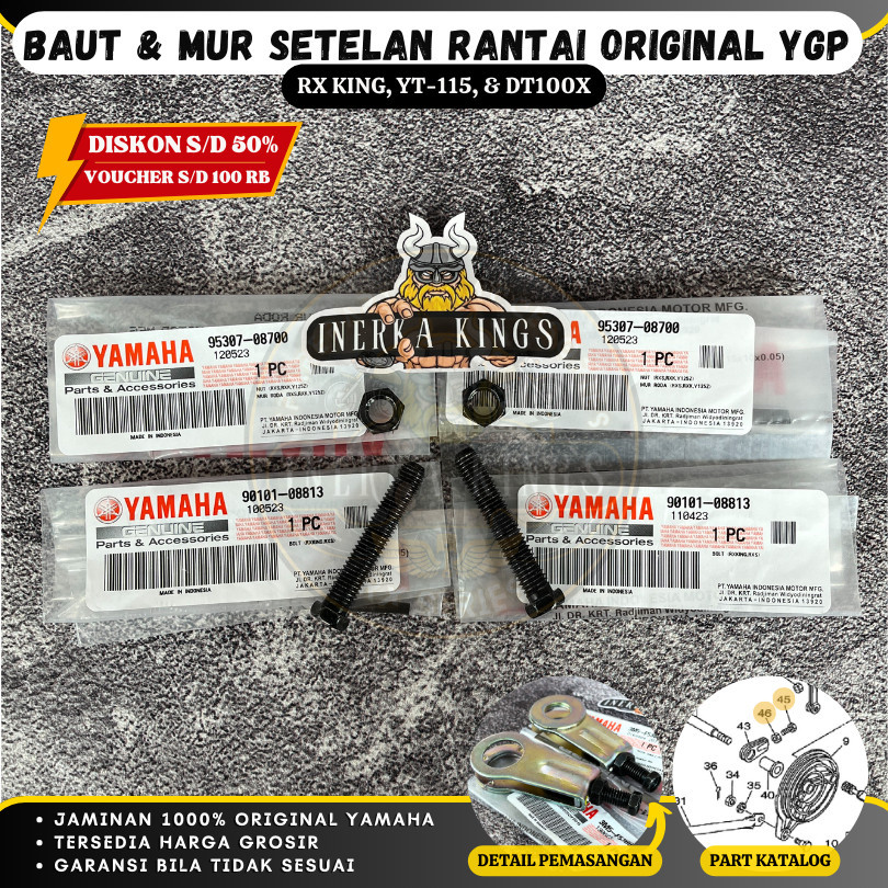 Jual Baut 90101-08813 & Mur 95307-08700 Setelan Rantai Rx King RXK ...