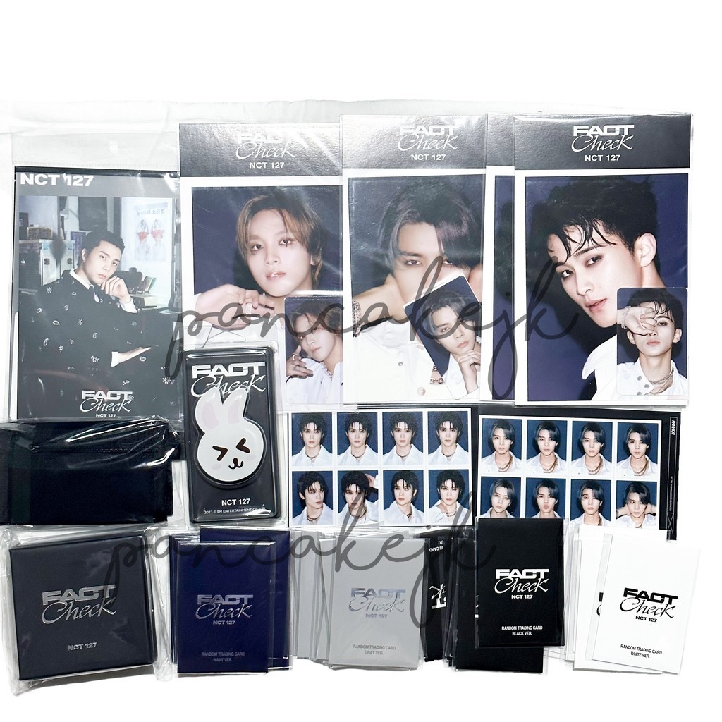 Jual [ pelunasan/ ready ] md unity fact check nct 127 [ trading card white black grey navy ...