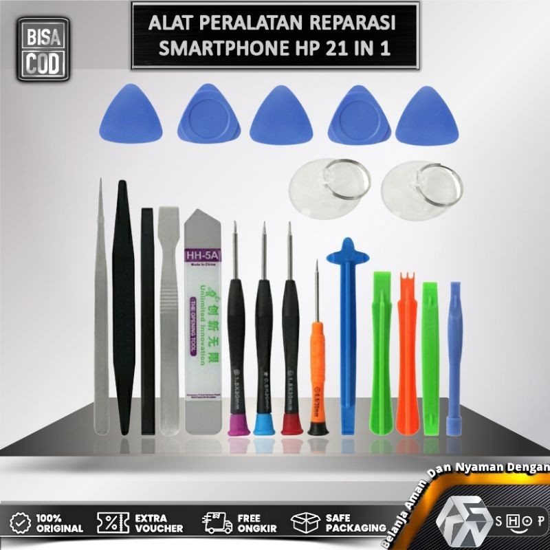 Jual Alat Reparasi Servis Handphone Obeng Full Set Lengkap 21 in 1 ...