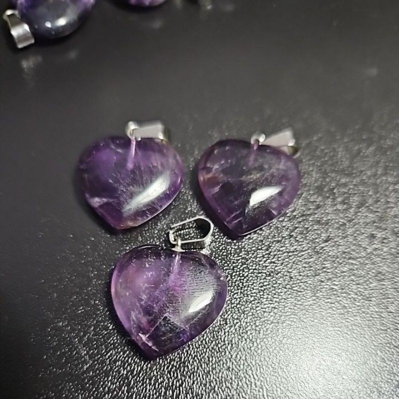 Jual BATU ALAM ASLI CRYSTAL AMETHYST HEART 2CM VIVID COLOR BRAZIL ...