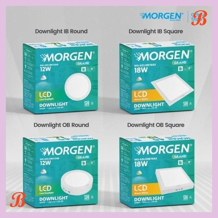 Jual MORGEN LED DOWNLIGHT GRAND OB ROUND 6500K/3000K | Shopee Indonesia