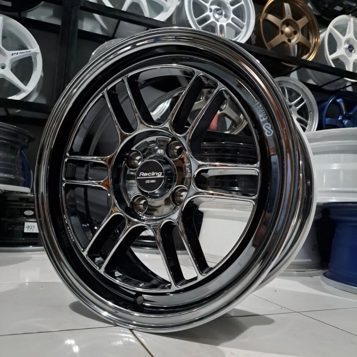 Jual VELG RING 15 RPF1 FACE 2 BLACK CROME LEBAR 7 ET 41 VELG R15 BRIO JAZZ | Shopee Indonesia