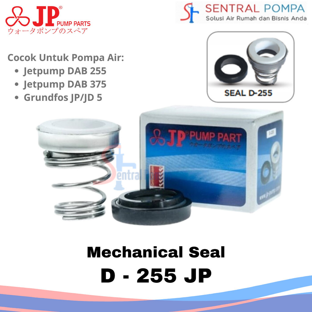 Jual Seal D 255 JP Mechanical Seal / Shaft Seal D255 sil Pompa Air DAB Grundfos Shimizu ...