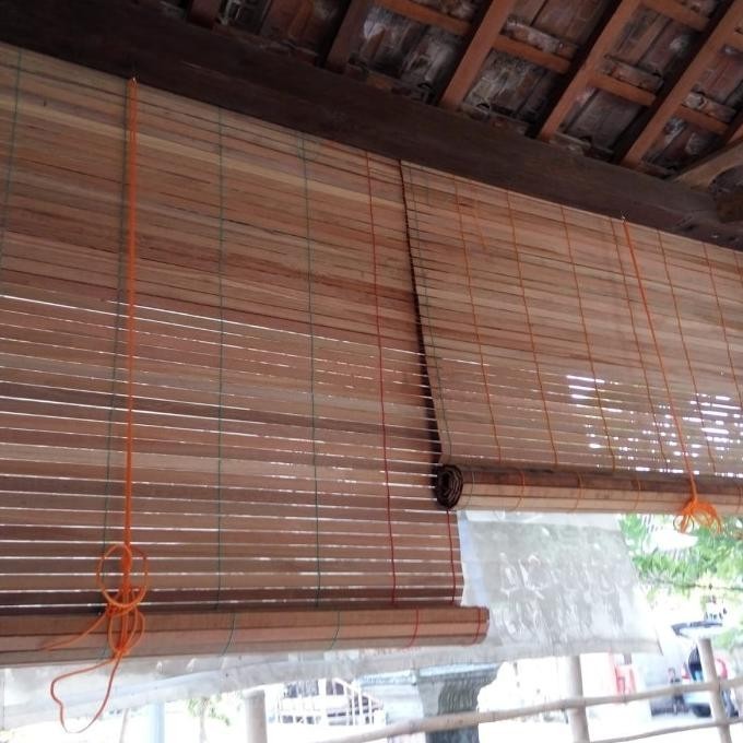 Jual Tirai Krey Bambu Sawit Outdoor 2X2 60 Ribu Fulset Tambang Sm Rol | Shopee Indonesia