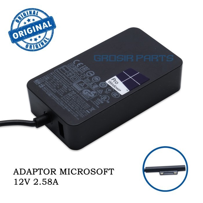 Jual Charger Adaptor Microsoft Windows Surface Pro 3 (12V - 2.58A ...